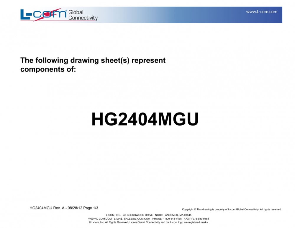 HG2404MGU drawing page 1