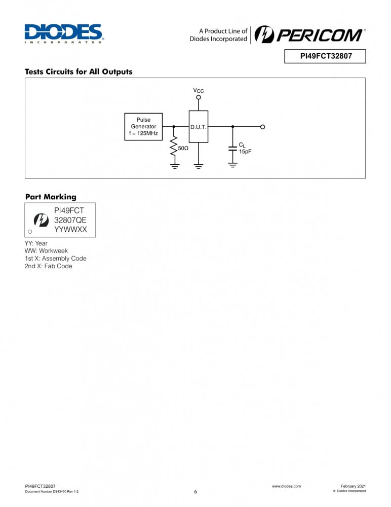 PI49FCT32807 datasheet page 6