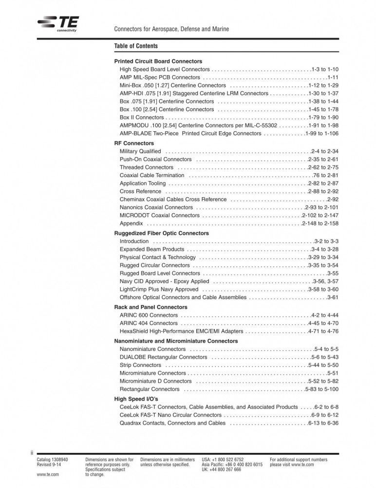 TE Connectivity catalog page 4