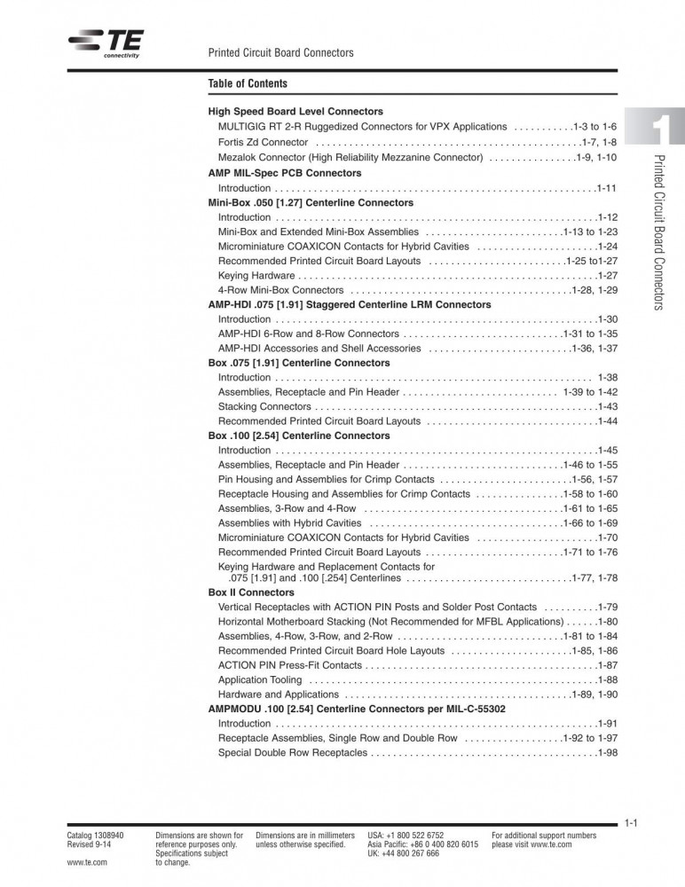 TE Connectivity catalog page 7