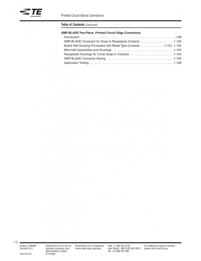 TE Connectivity catalog page 8