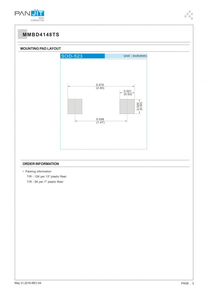 PANJIT MMBD4148TS datasheet page 3