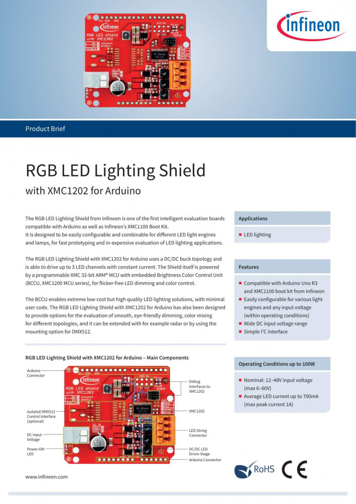 Infineon RGB LED Lighting Shield documentation page 1