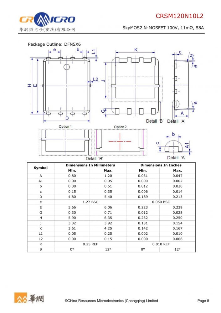 CRSM120N10L2 datasheet page 8