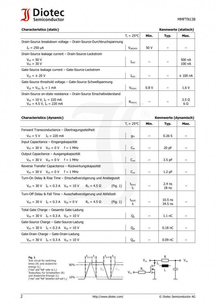 DIOTEC MMFTN138 datasheet, page 2