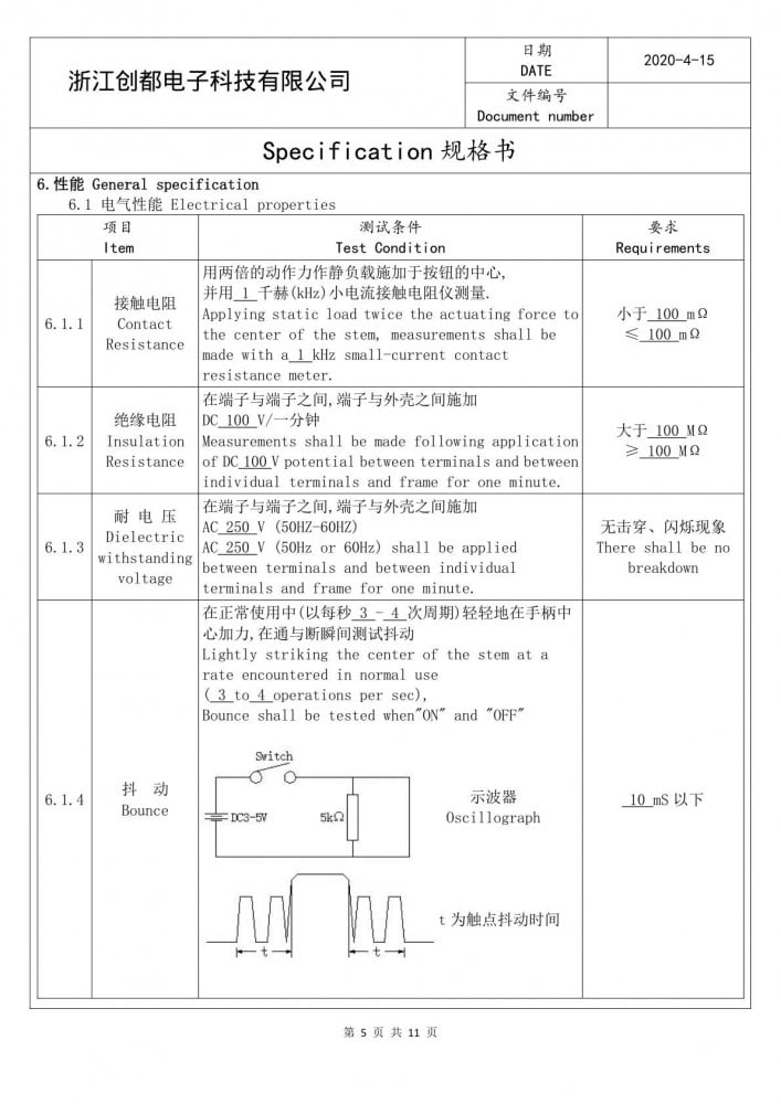 CAX specification page 5