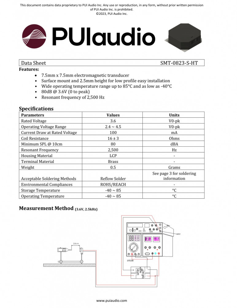 SMT-0823-S-HT datasheet page 1