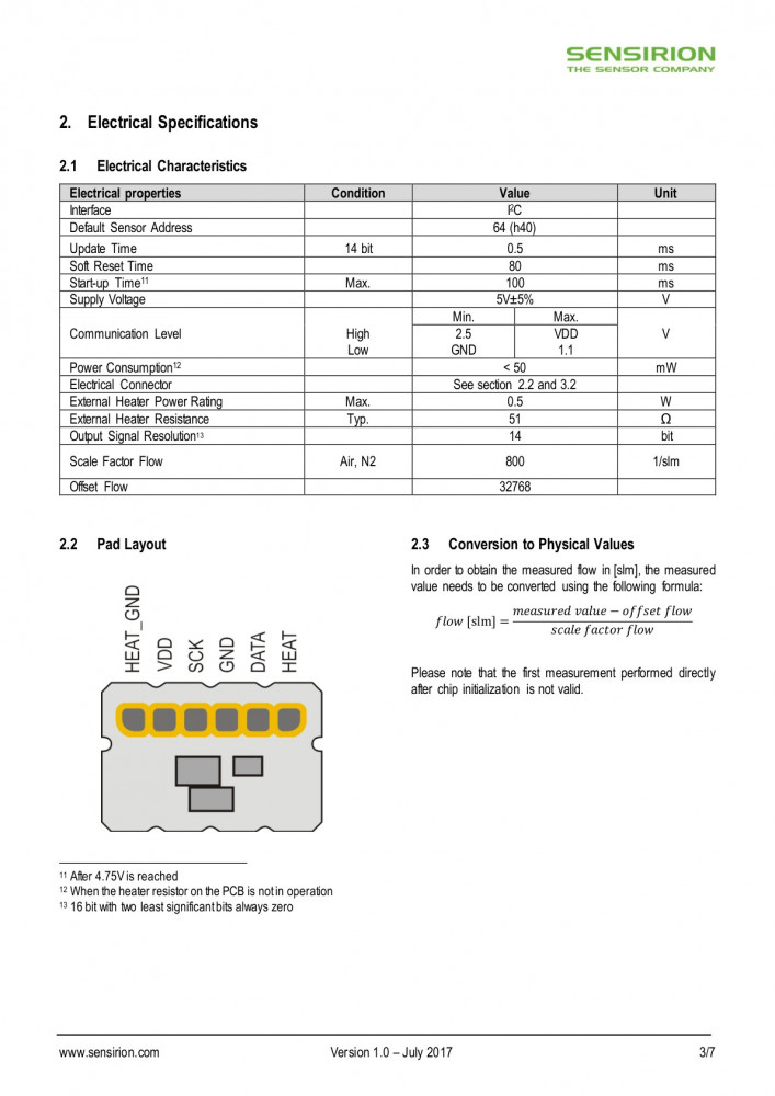 SFM3400 datasheet page 3