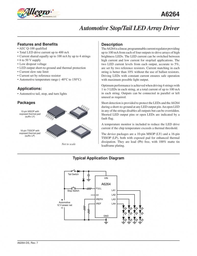 A6264 datasheet page 1