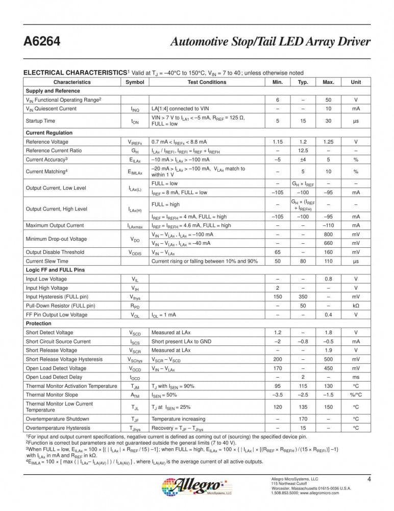 A6264 datasheet page 4