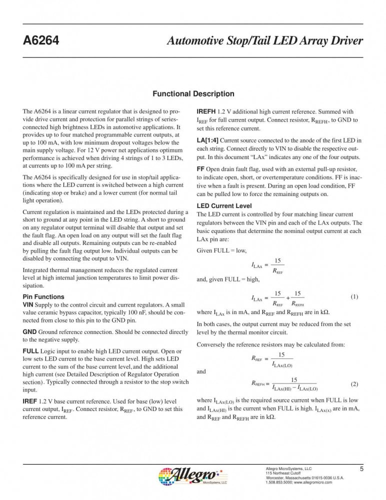 A6264 datasheet page 5