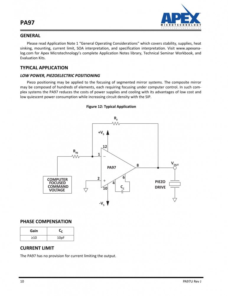 PA97PC datasheet page 10