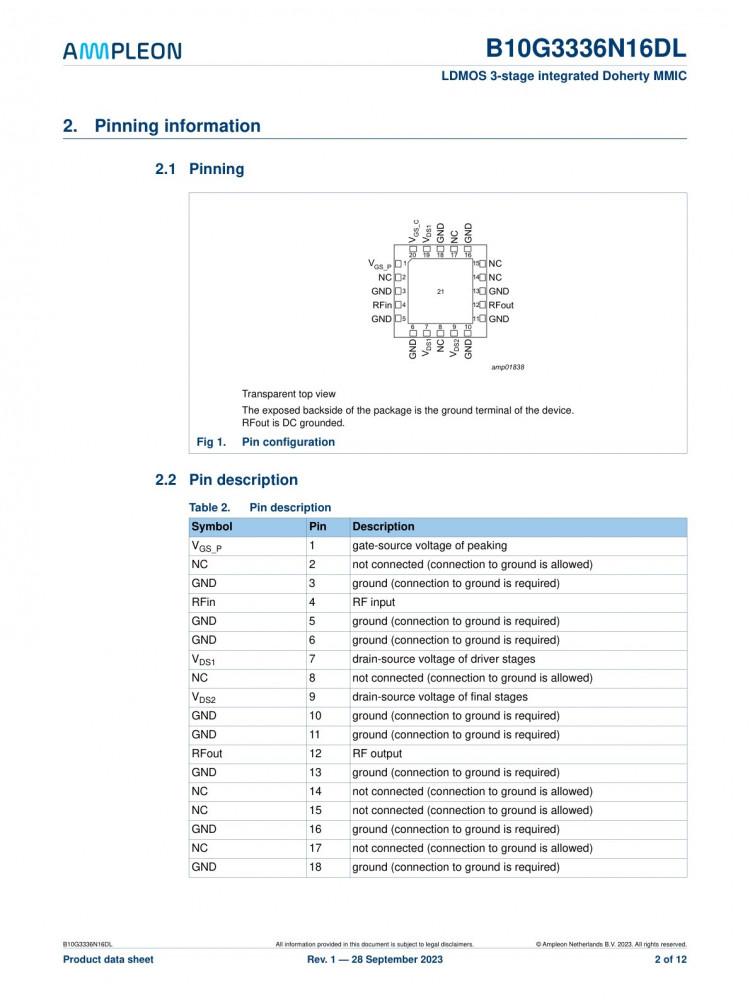B10G3336N16DL technical document preview, page 2