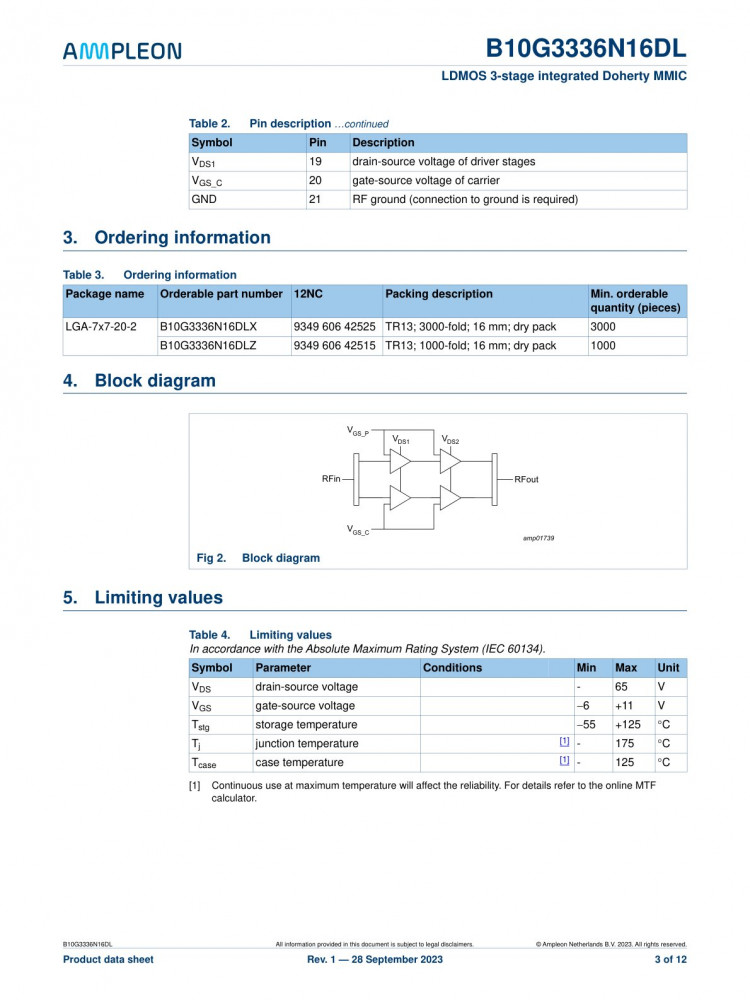 B10G3336N16DL technical document preview, page 3