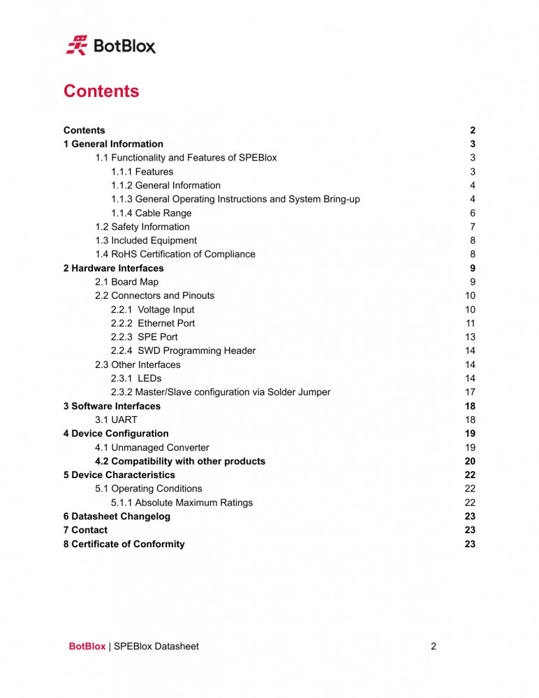 SPEBlox datasheet page 2