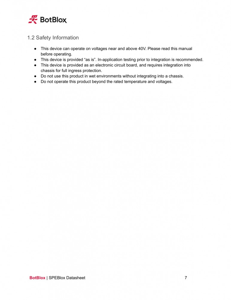 SPEBlox datasheet page 7
