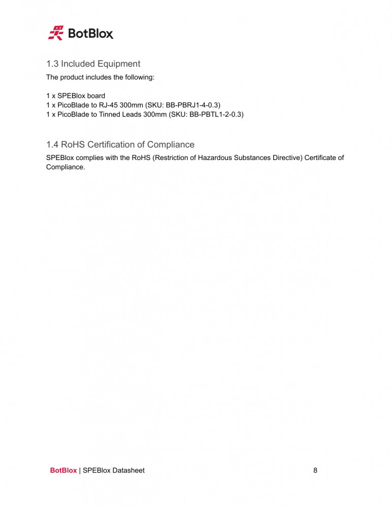 SPEBlox datasheet page 8