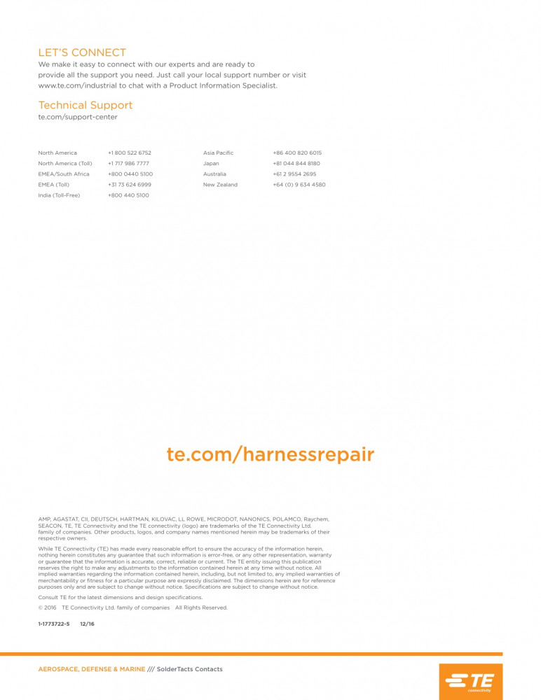 TE SolderTacts documentation page 8