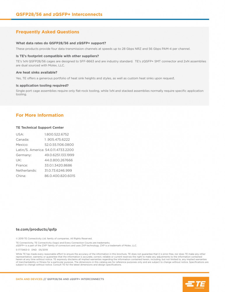 TE QSFP28/56 documentation page 10