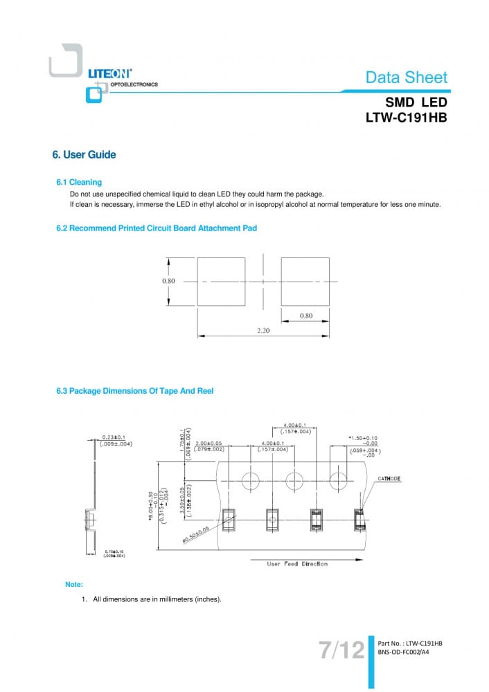 LTW-C191HB datasheet page 7