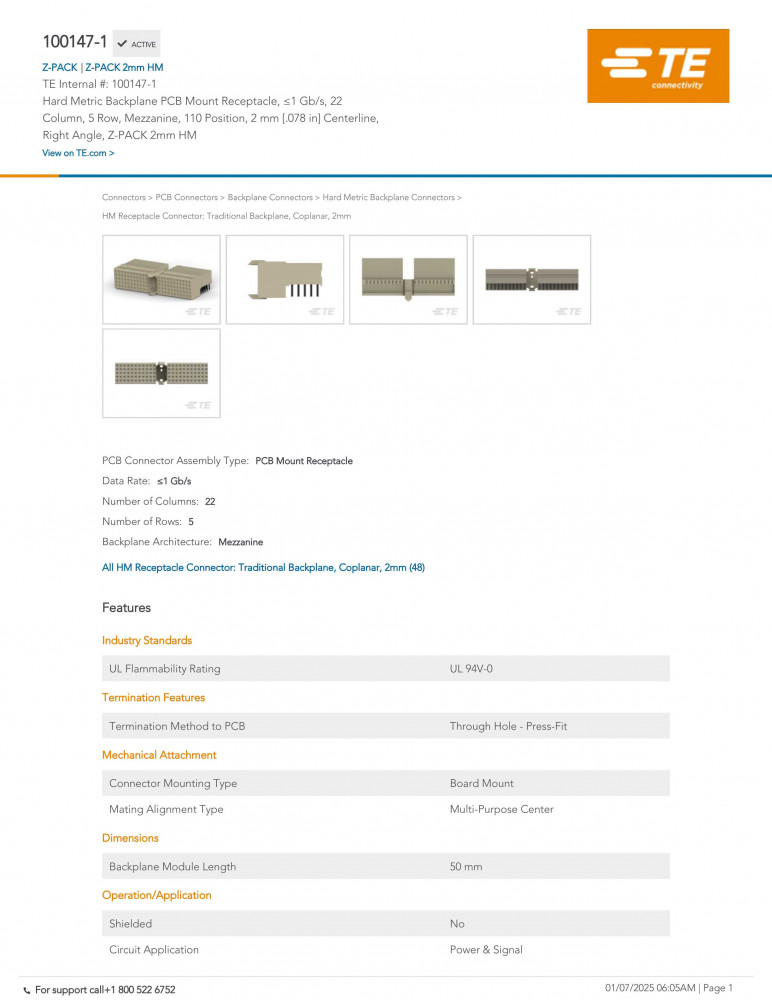 100147-1 technical document page 1