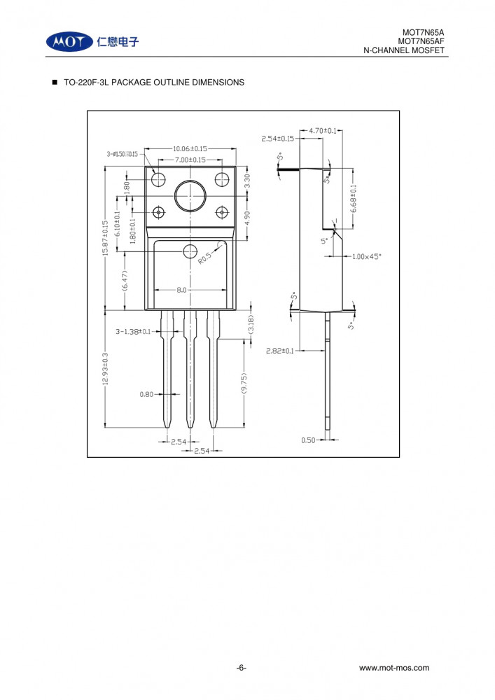 MOT7N65AF datasheet page 6