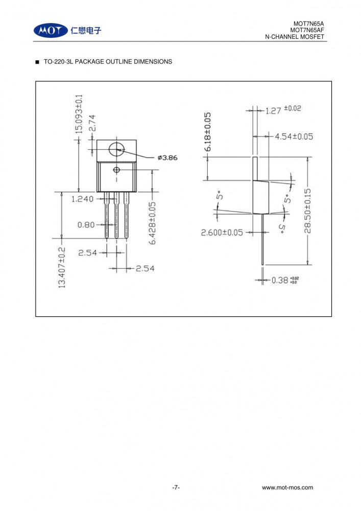MOT7N65AF datasheet page 7