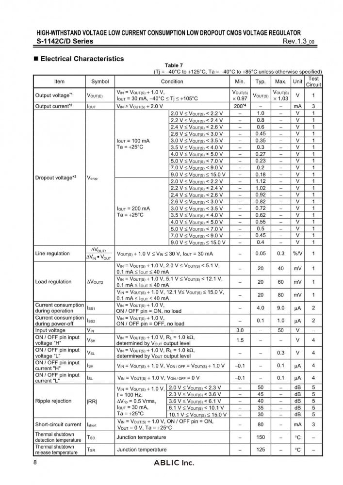ABLIC S-1142DCOI-E6T1U datasheet page 8