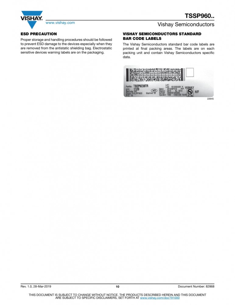 TSSP96056 datasheet page 10