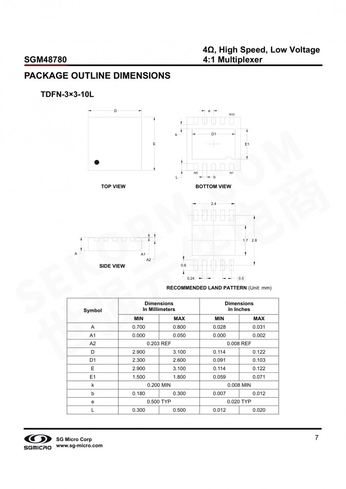 SGM48780 datasheet page 7