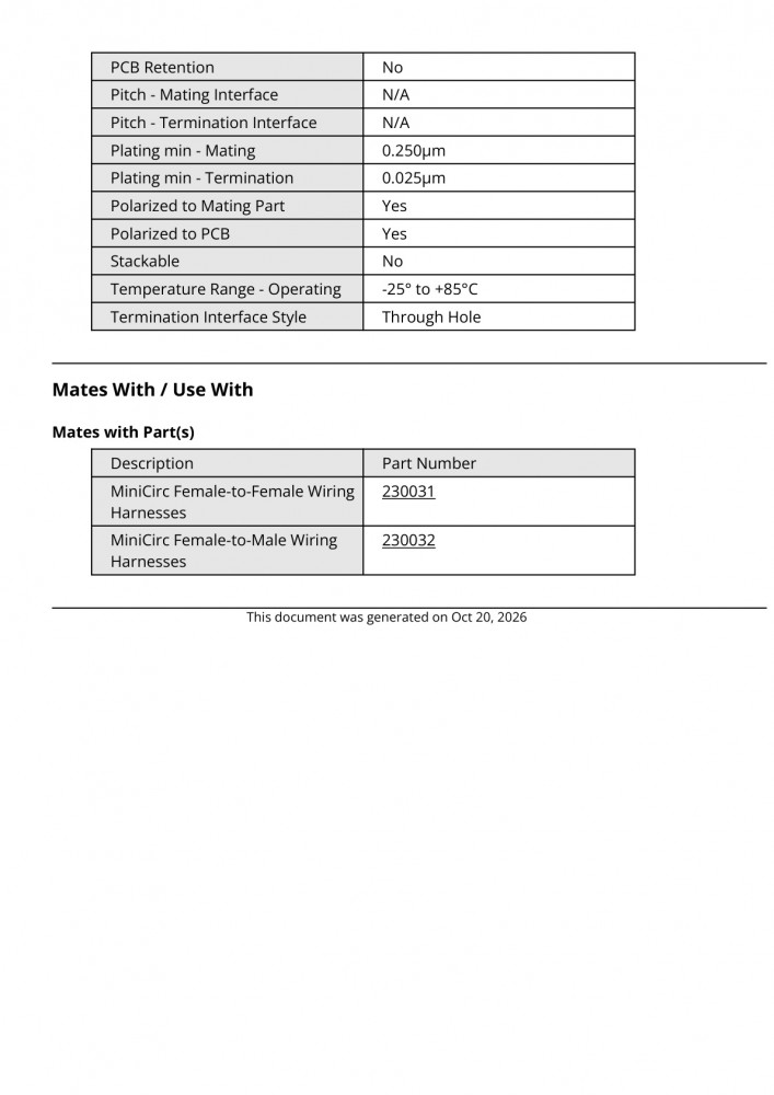 MOLEX 2300305000 product document image 3