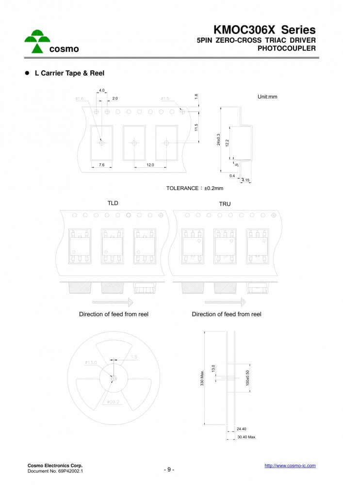 KMOC3063S TL datasheet page 9