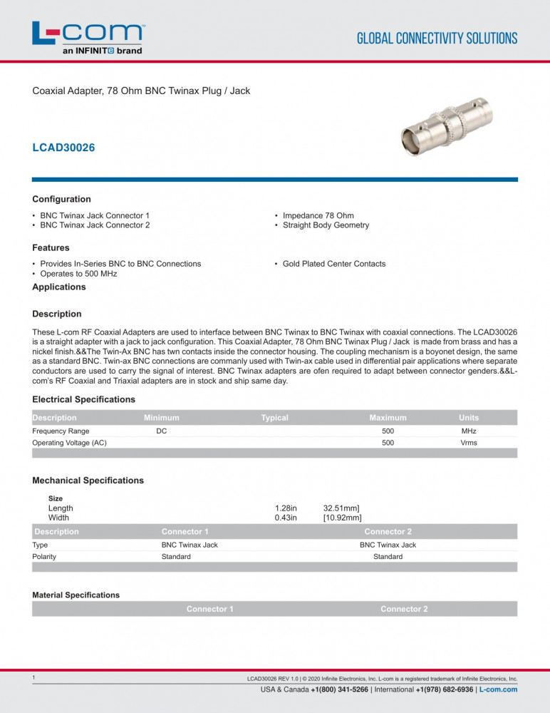LCAD30026 technical document page 1