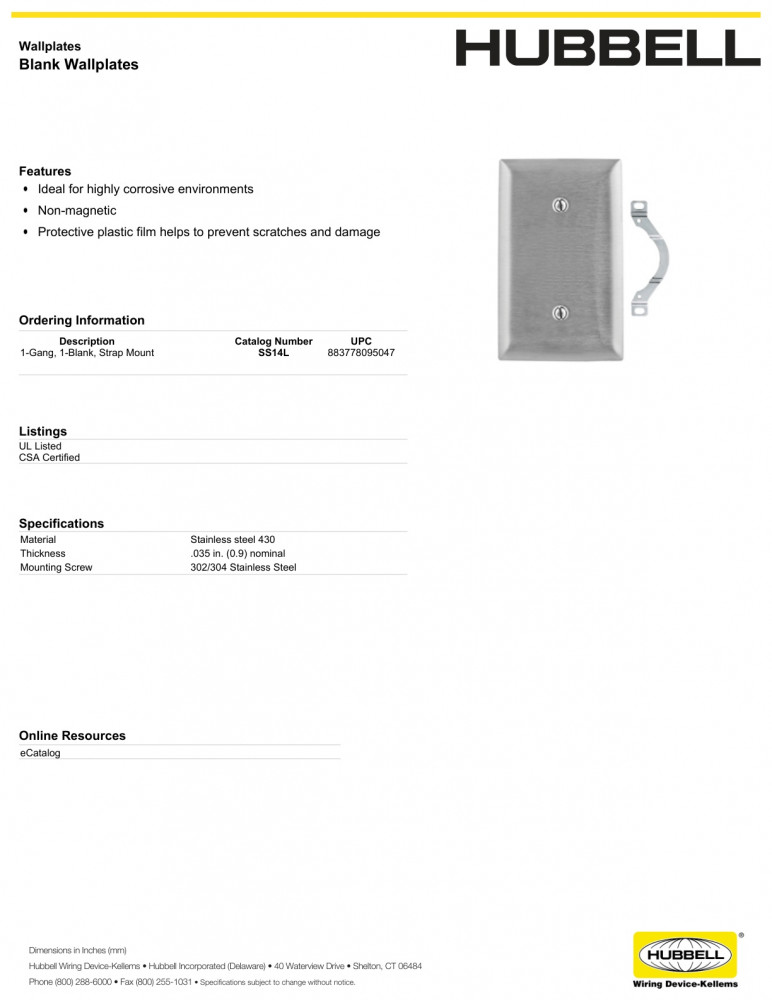 SS14L product documentation image