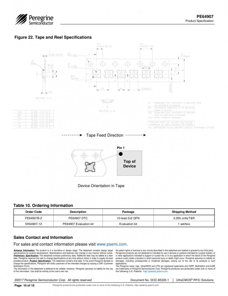 PE64907B-Z datasheet page 10