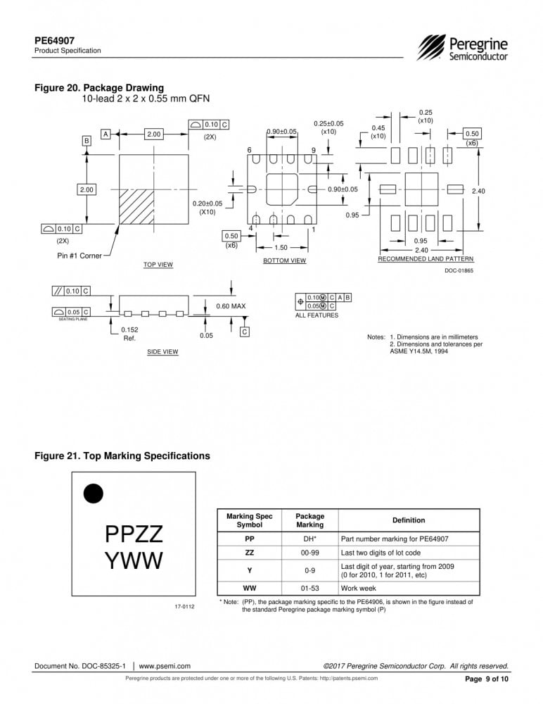 PE64907B-Z datasheet page 9