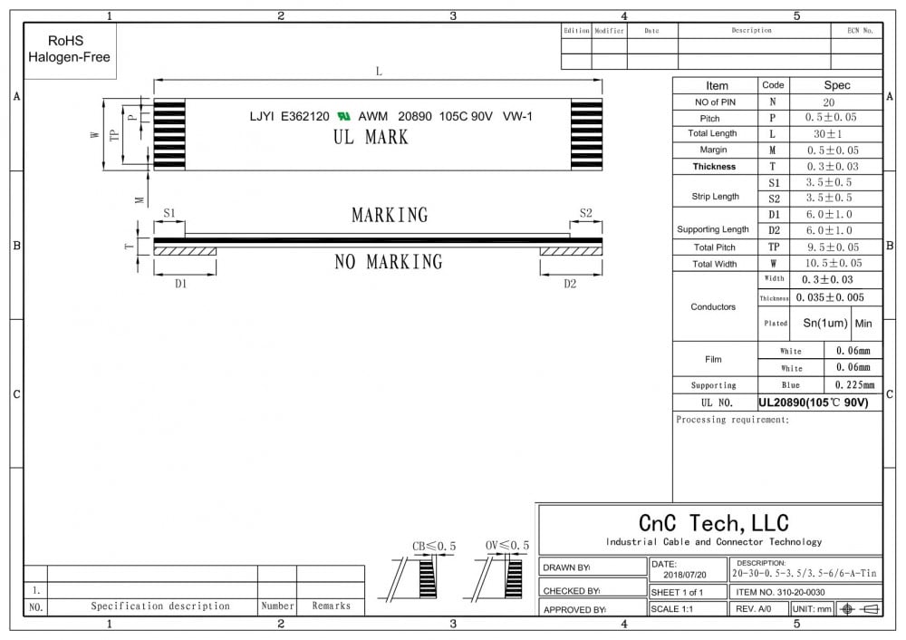 CNC Tech 310-20-0030 technical document preview