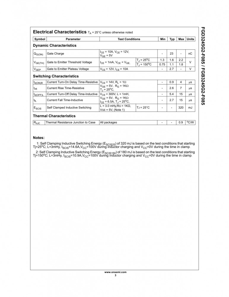 FGD3245G2-F085 datasheet page 3