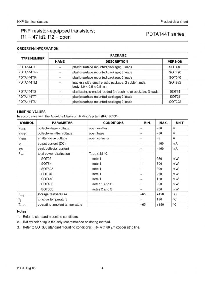 PDTA144T datasheet page 5