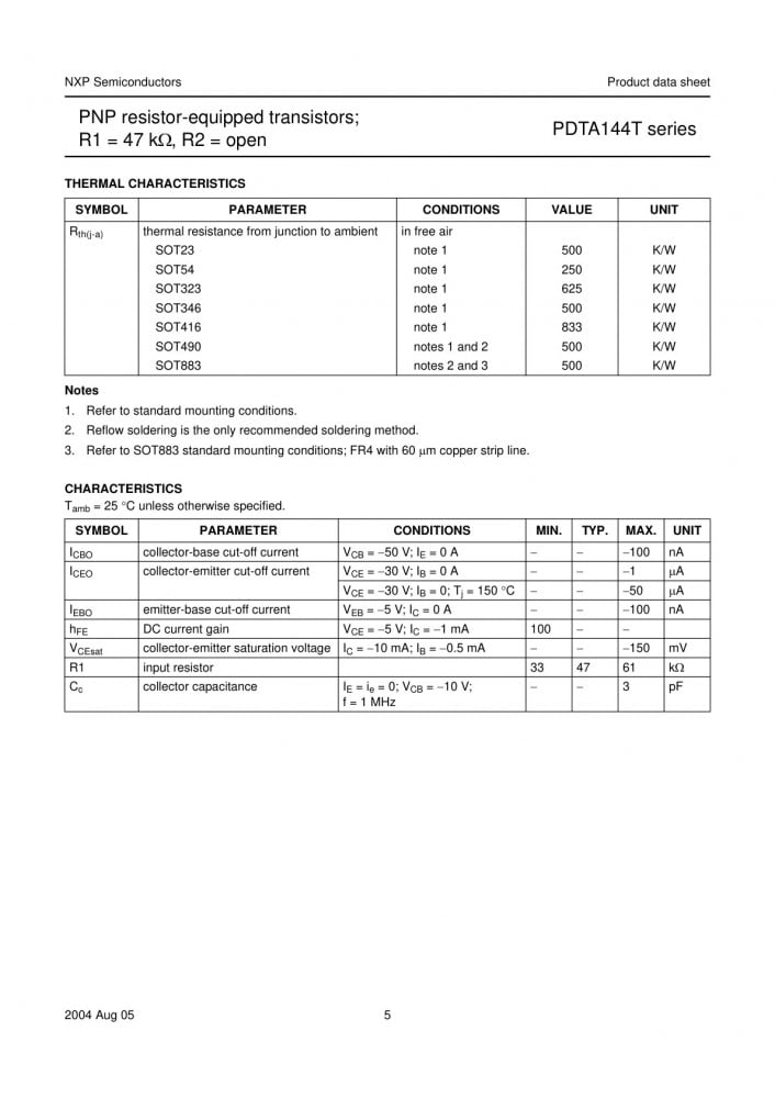 PDTA144T datasheet page 6