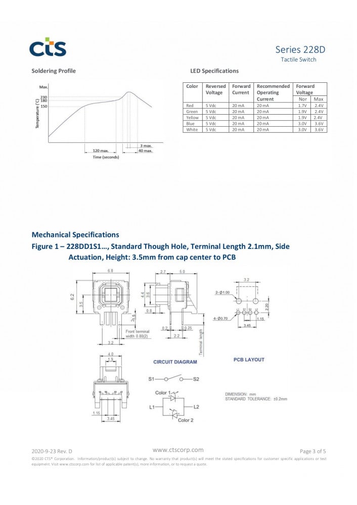CTS 228D technical document page 3