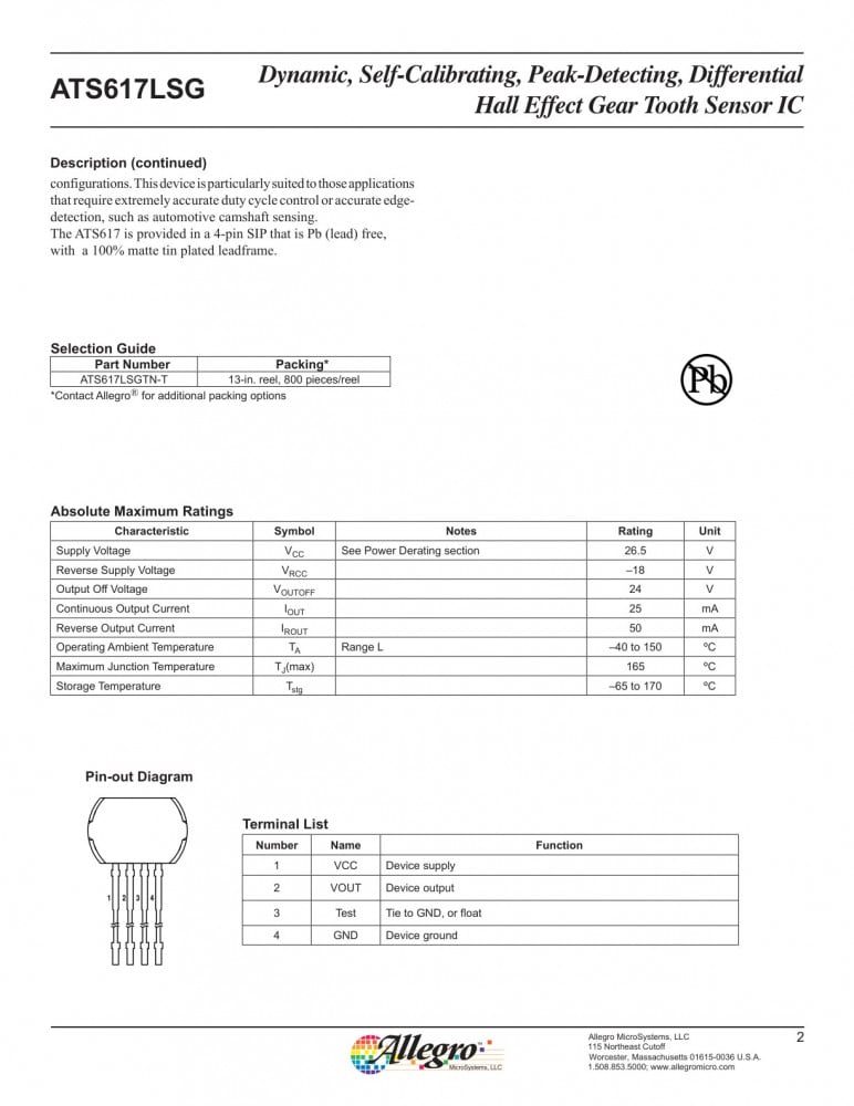 ATS617 datasheet page 2