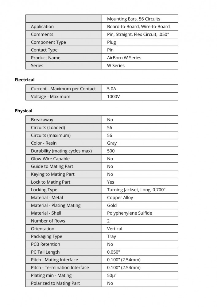 WTA56PF3JTL technical document page 2