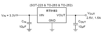 RT9172 - 3A Fixed Output Voltage LDO Regulator