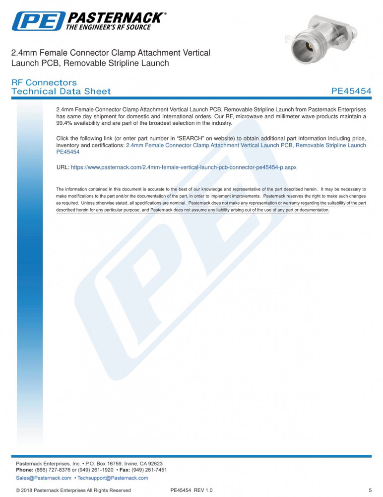 PE45454 datasheet page 5
