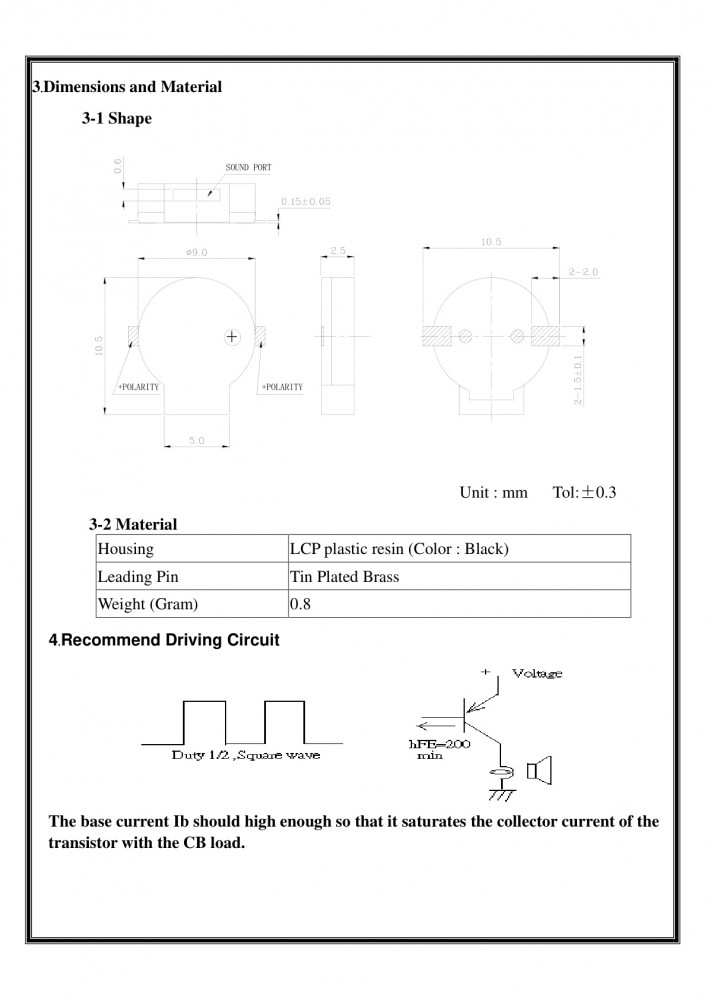 HYG-9025A specification page 3
