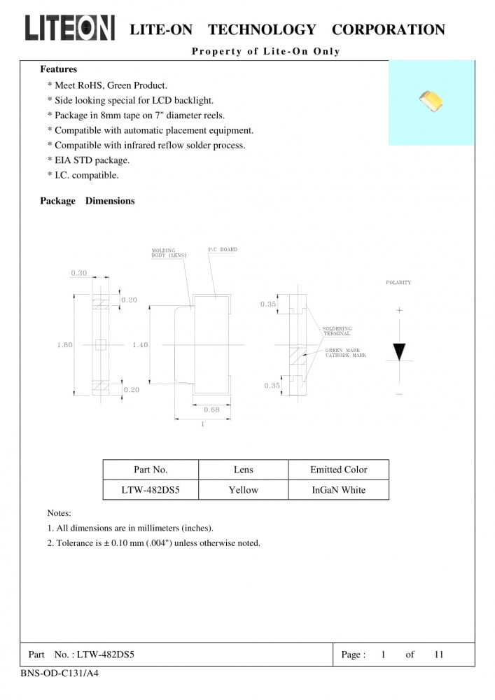 LTW-482DS5 datasheet page 2