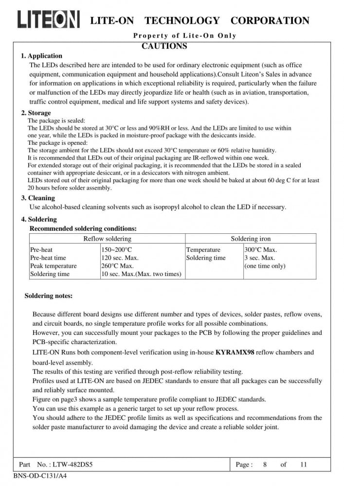 LTW-482DS5 datasheet page 9