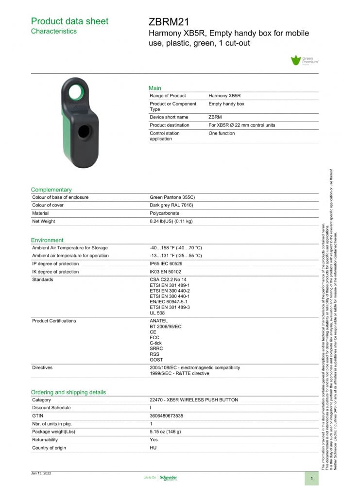 ZBRM21 technical document page 1