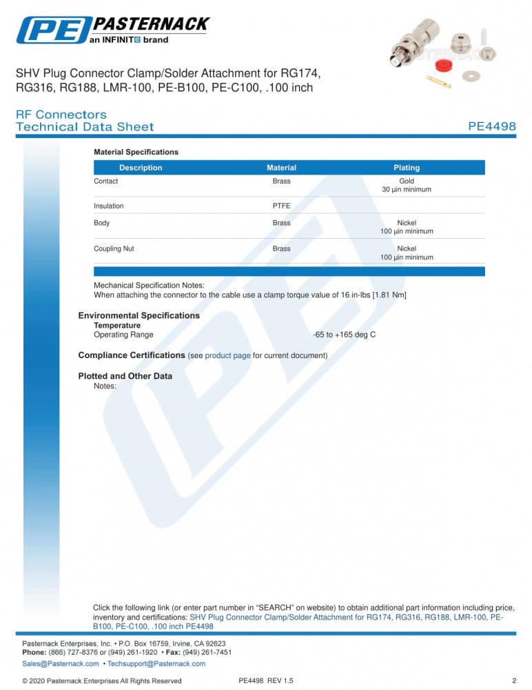 PE4498 datasheet page 2